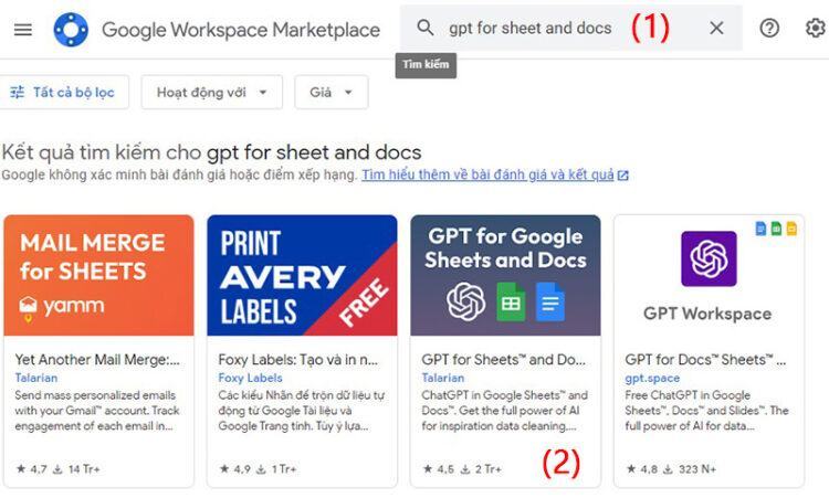 GPT cho Google Sheets và Docs - Tăng Hiệu Suất Công Việc 200%